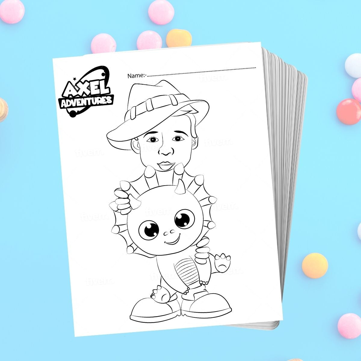 Axel the Dino Explorer - Colour me in! – Axel Adventures USA
